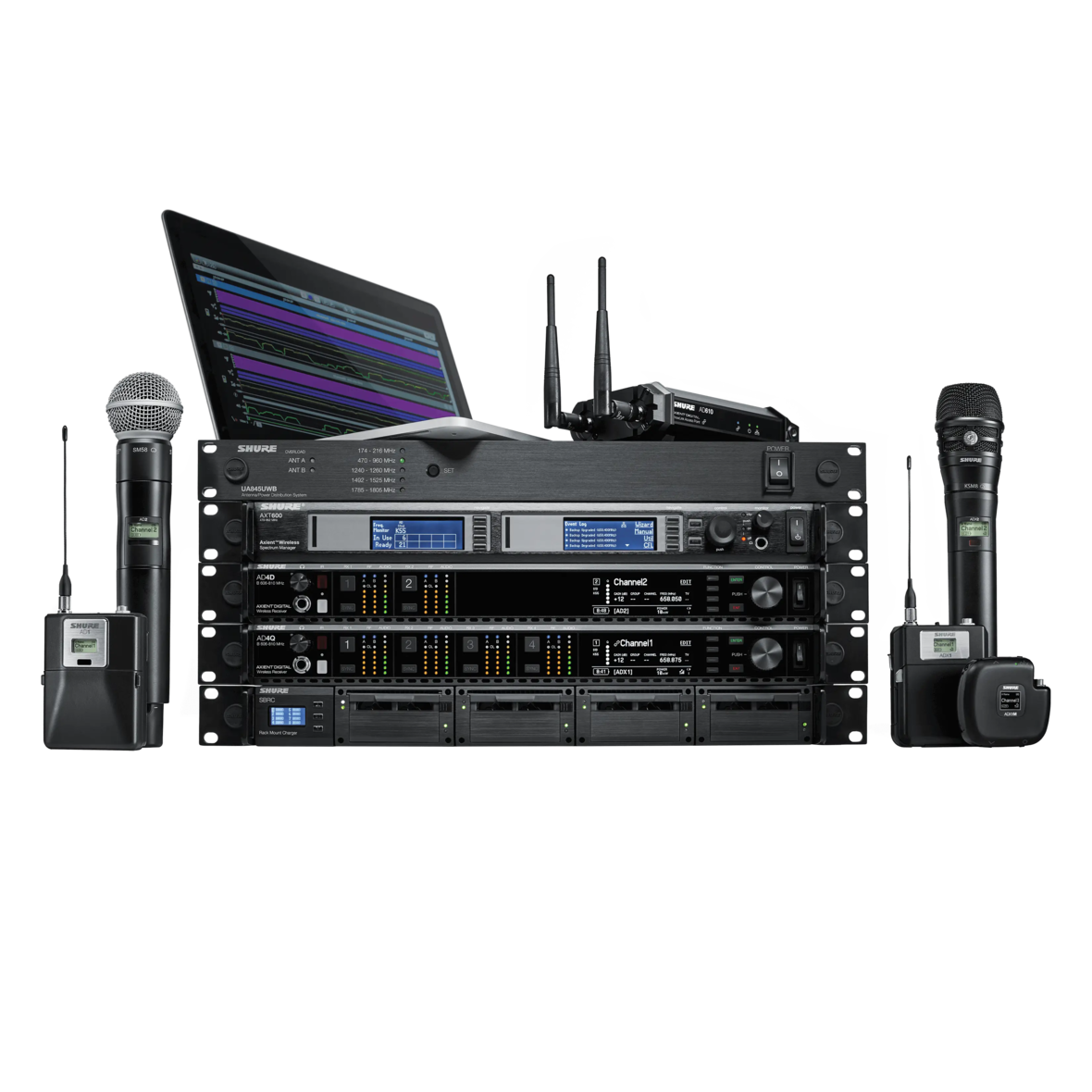 Shure Axient 8-Pack Wireless Microphone system